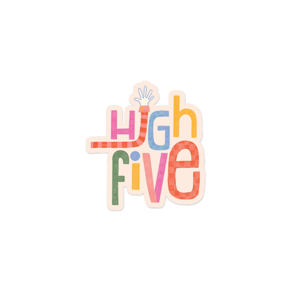 High Five Vinyl Sticker – Little Sisters Studio